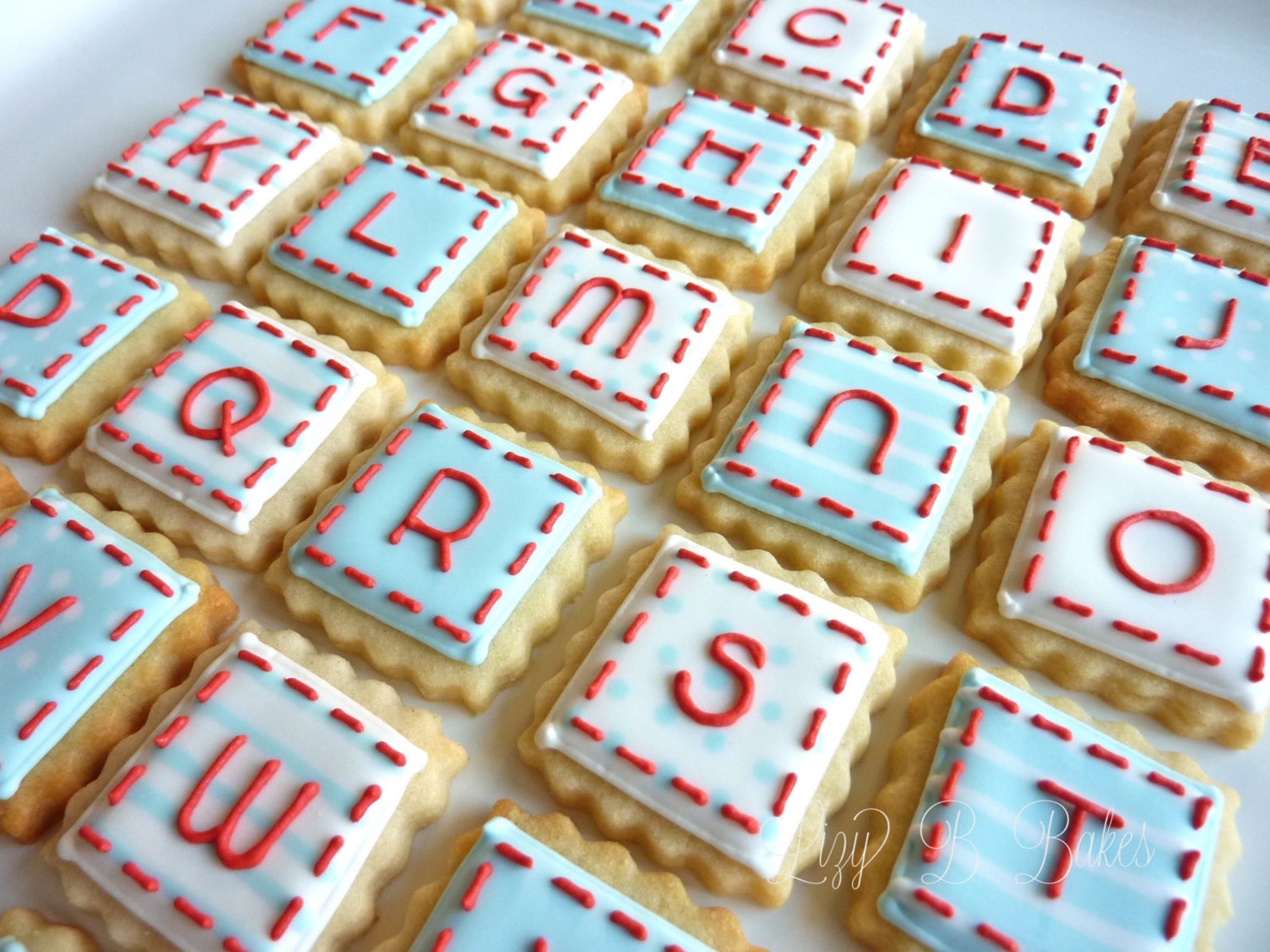 26 Mini Alphabet Block Cookies - Etsy