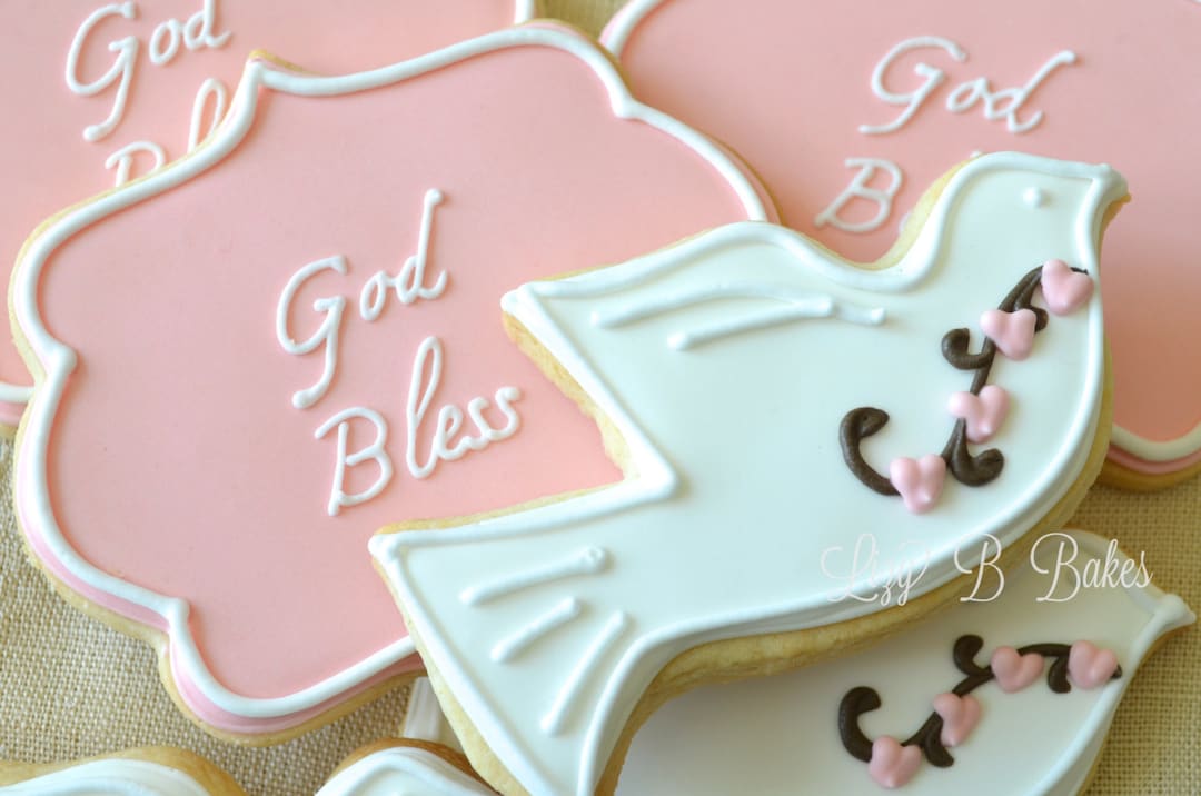 16 'god Bless' and Dove Cookies! - Etsy