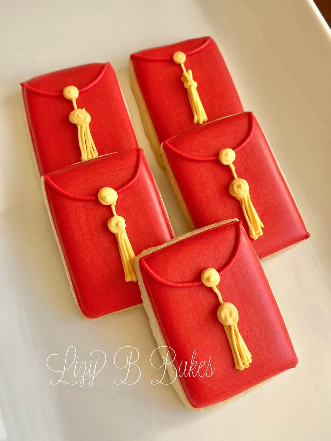 18 Little Red Envelope Cookies - Etsy