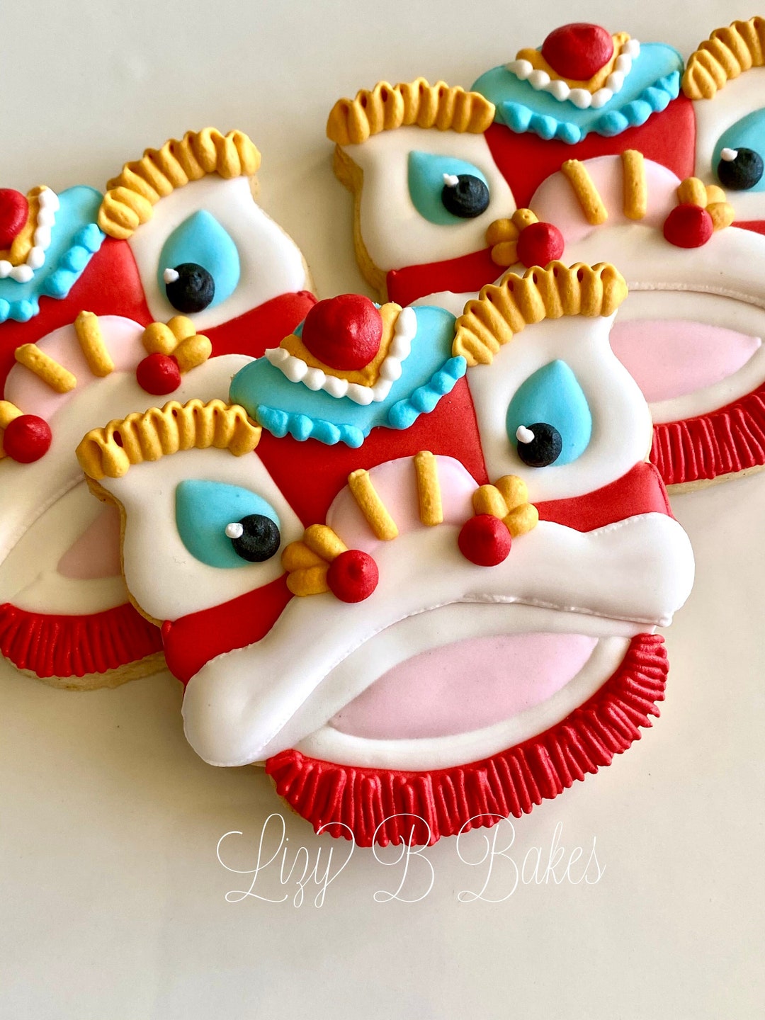6 Chinese Dragon Cookies - Etsy