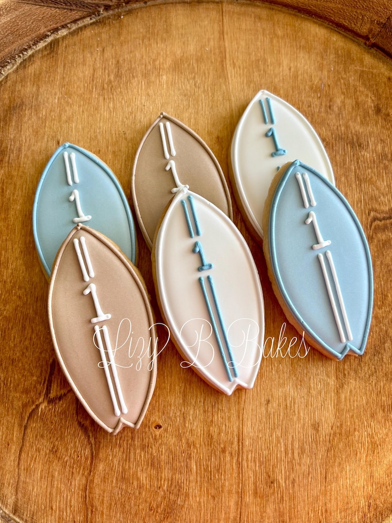 Numbered Surfboard Cookies! - Etsy