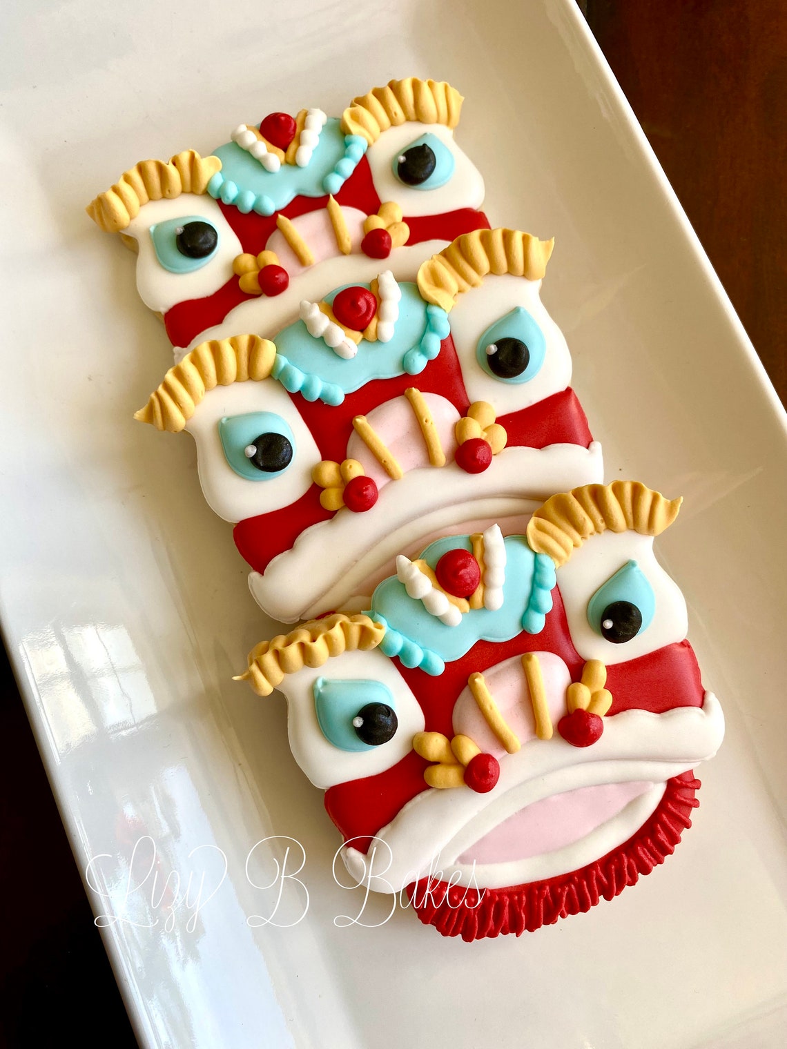 6 Chinese Dragon Cookies - Etsy