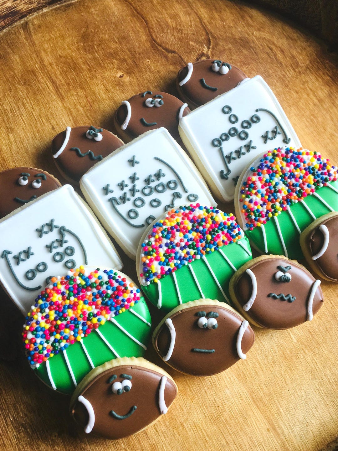 36 Fun Little Football Royal Icing Sugar Cookies! - Etsy
