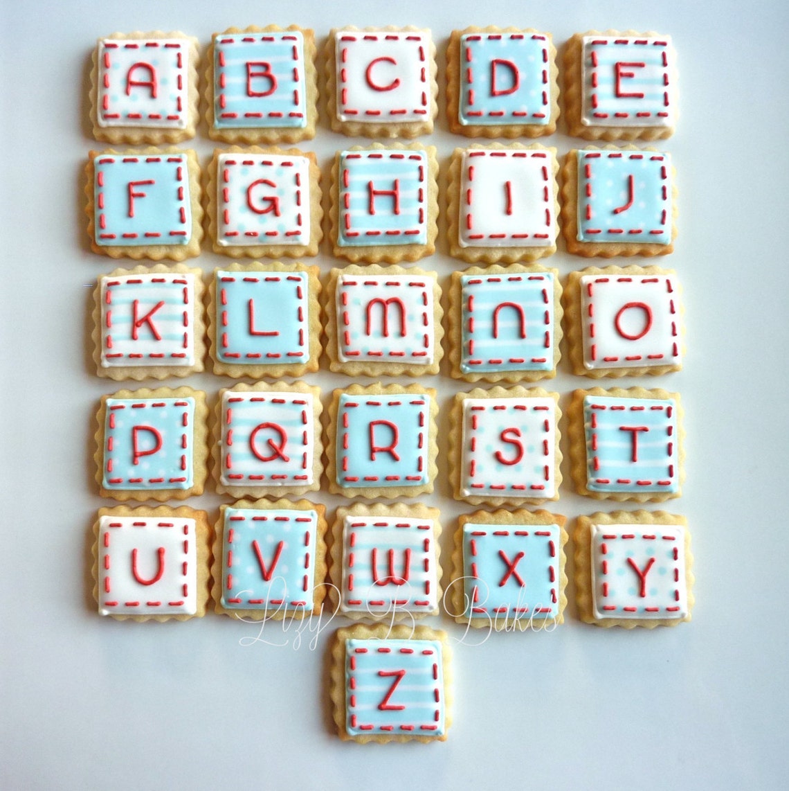 26 Mini Alphabet Block Cookies - Etsy