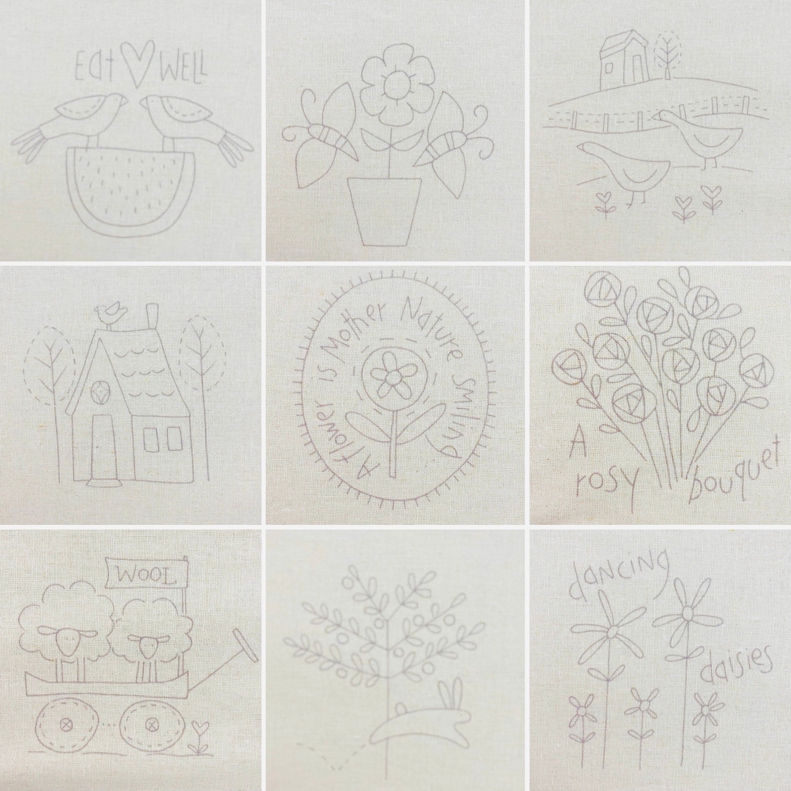 Willowbrook STITCHERY PANEL by Natalie Bird DVW1069 - Etsy Australia