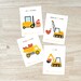 Construction Valentine's Day Cards for Kids, Printable Kids Valentine's ...