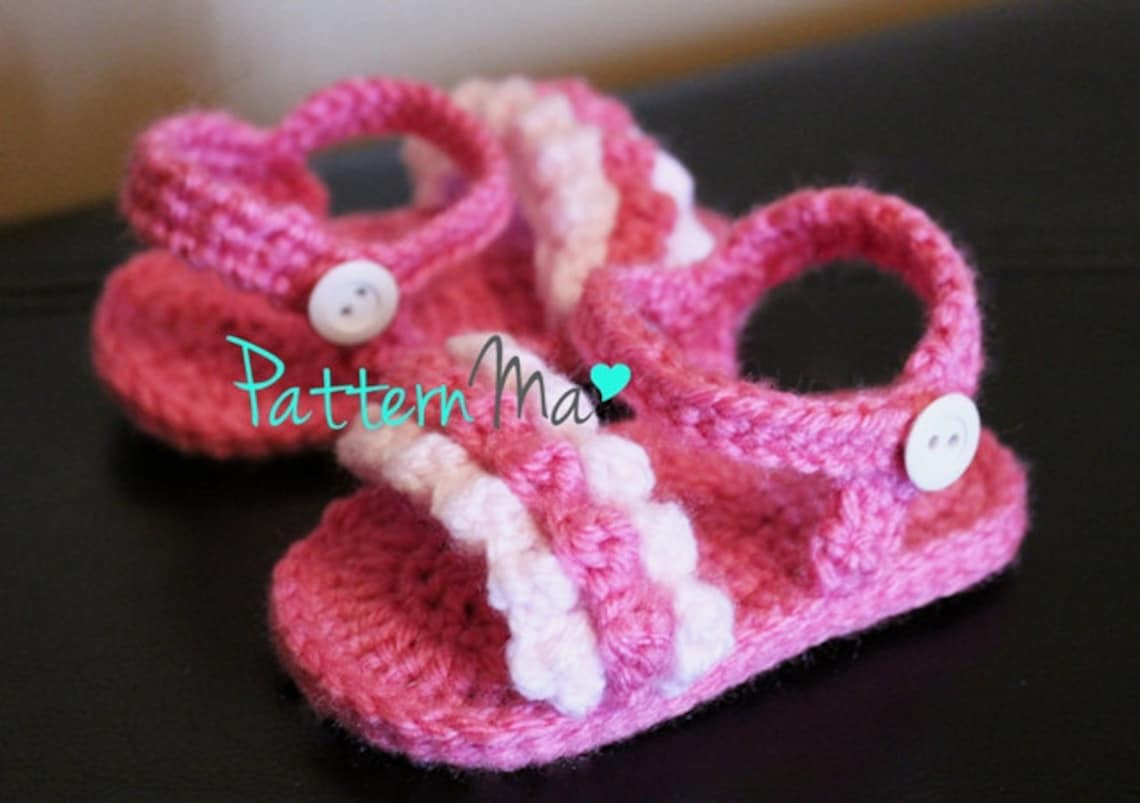 Crochet Baby Sandals Pattern Ruffled 8 - Etsy