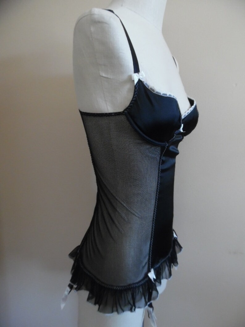 Vintage Fredericks of Hollywood Bustier With Garters Black - Etsy