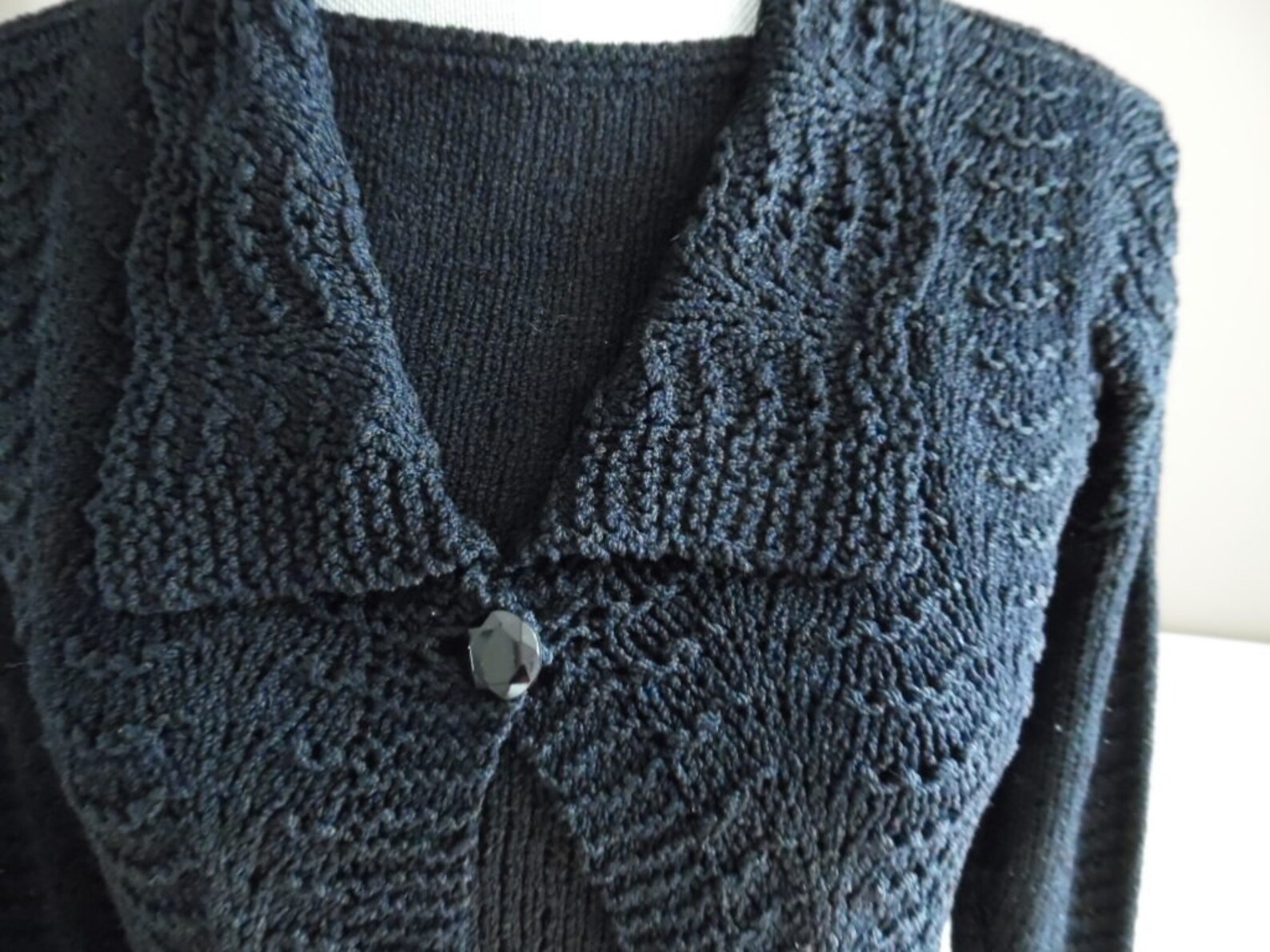Vintage 1970s Hand Knit Versatile Two Piece Set Little Black Dress and ...