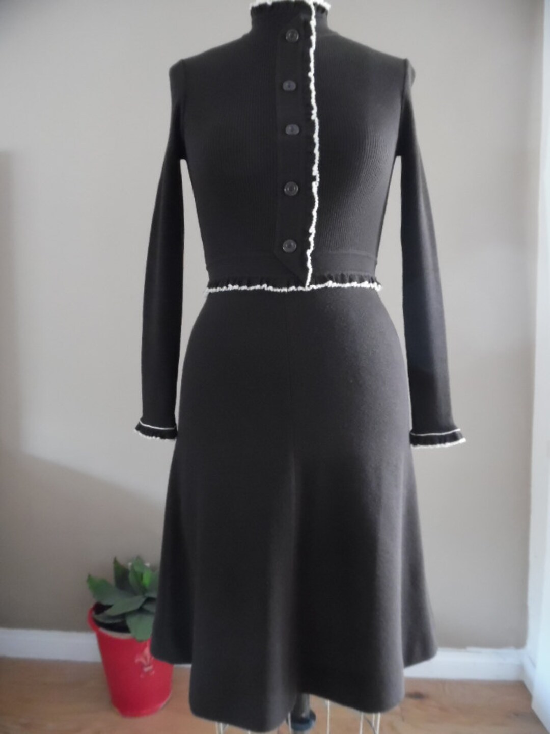 Vintage 1960s Crissa Linea Italiana Made in Italy Wool Woolmark Label ...