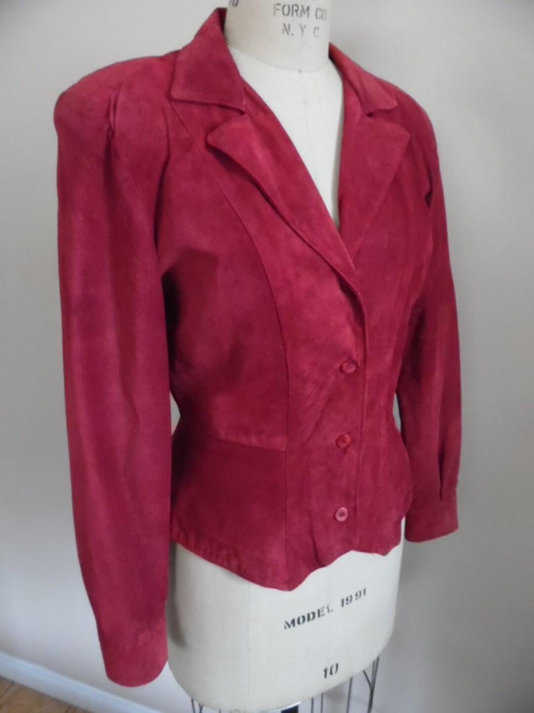 Vintage 1980s Rusty Red Suede Leather Cropped Jacket by Maxima for ...