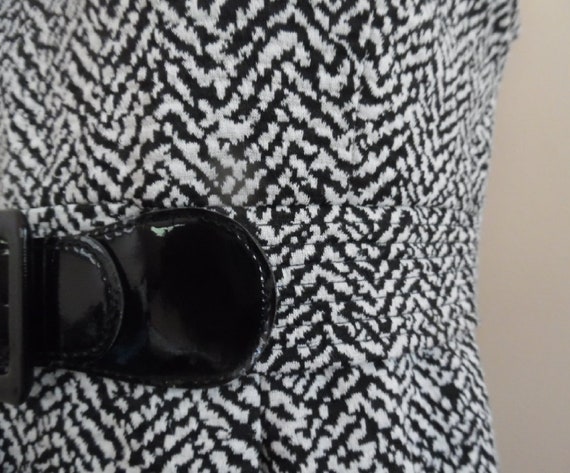 1990s Redux 1960s Mini Dress Black Mod Look Black and… - Gem