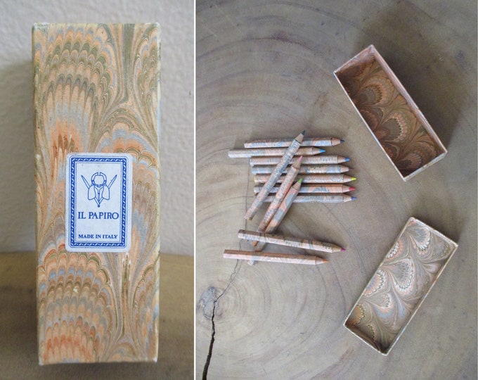 Vintage 1990s Il Papiro Colored Pencils in Matching Box Artist Gift ...