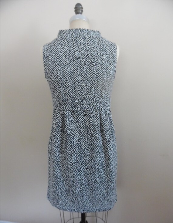 1990s Redux 1960s Mini Dress Black Mod Look Black and… - Gem