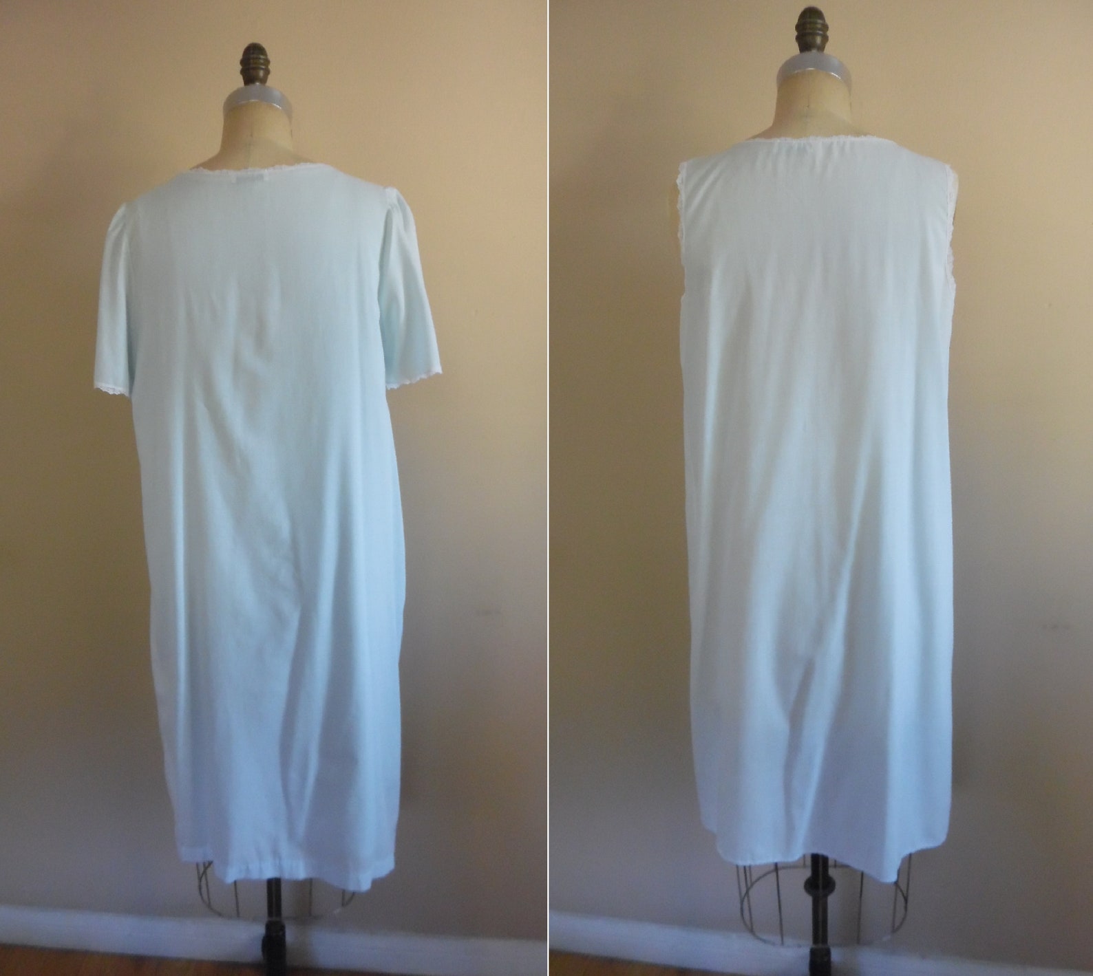 Vintage 1970s Robe and Gown Set by LORRAINE Powder Blue With - Etsy