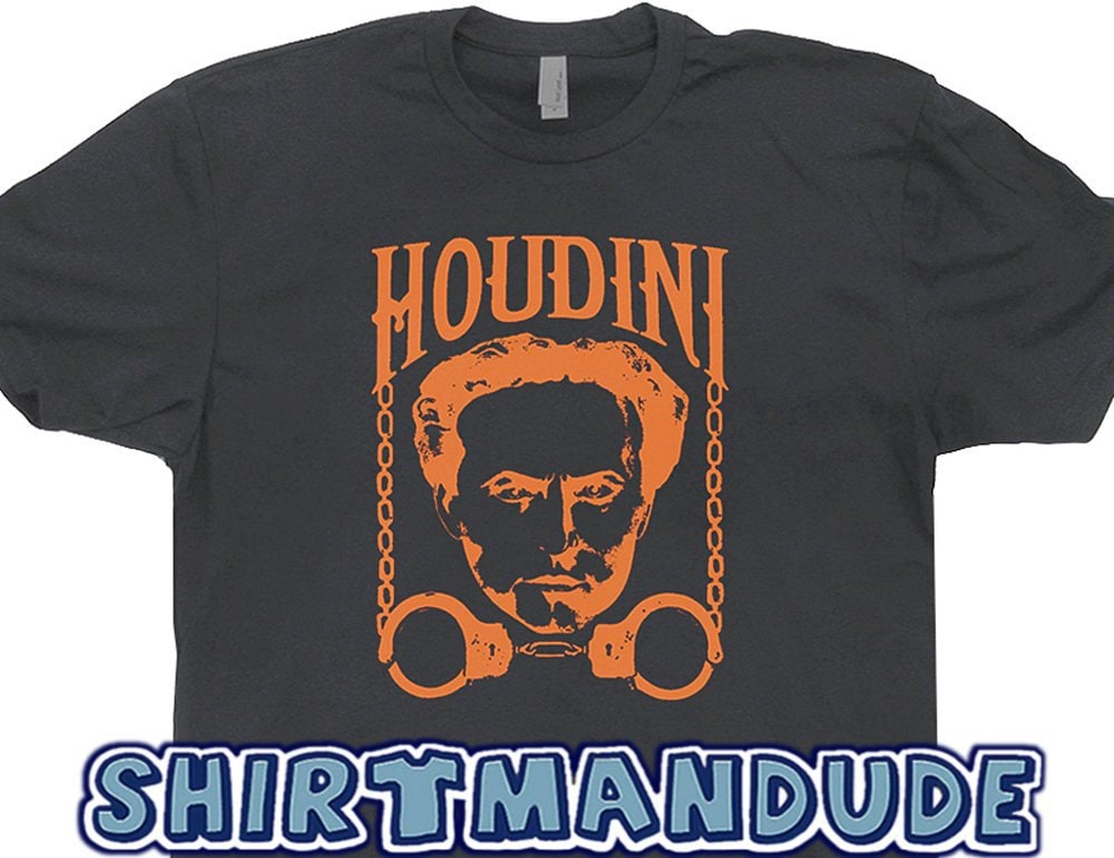 Harry Houdini T Shirt Magician Shirts Harry Houdini Poster | Etsy