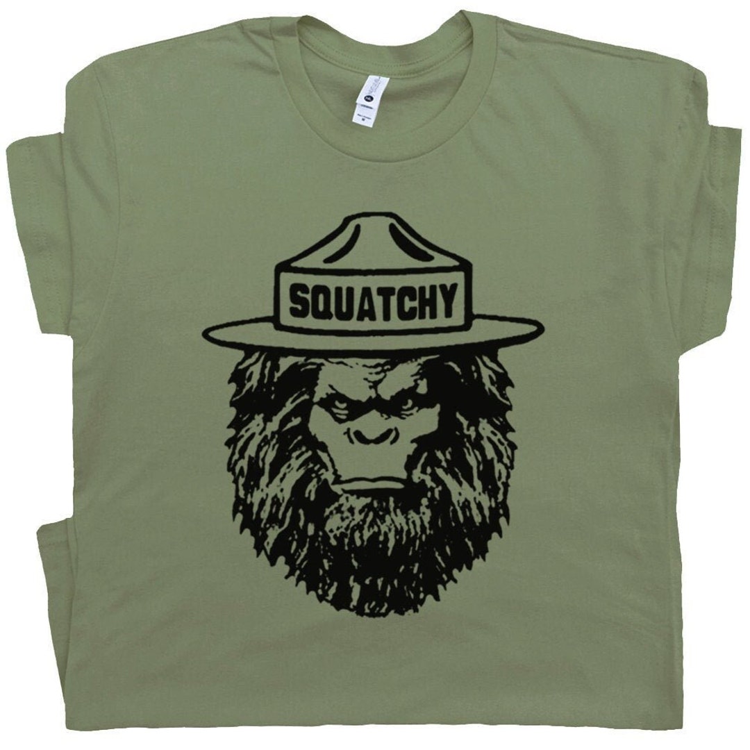 Squatchy T Shirt Sasquatch Shirt Funny Camping Shirt for Men Women Cool ...