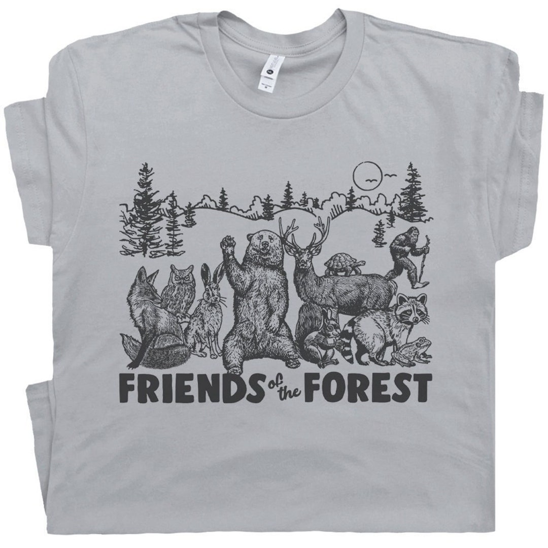 Forest Friends T Shirt Funny Camp Shirt for Men Women Guys Yellowstone ...