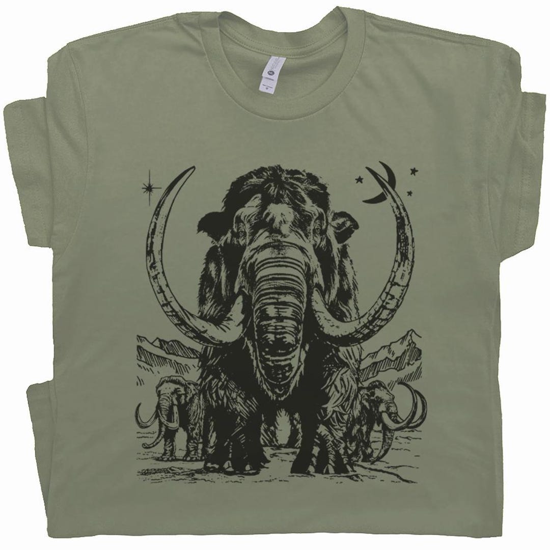 Big Wooly Mammoth T Shirt Cool Elephant T Shirt Vintage Dinosaur T ...