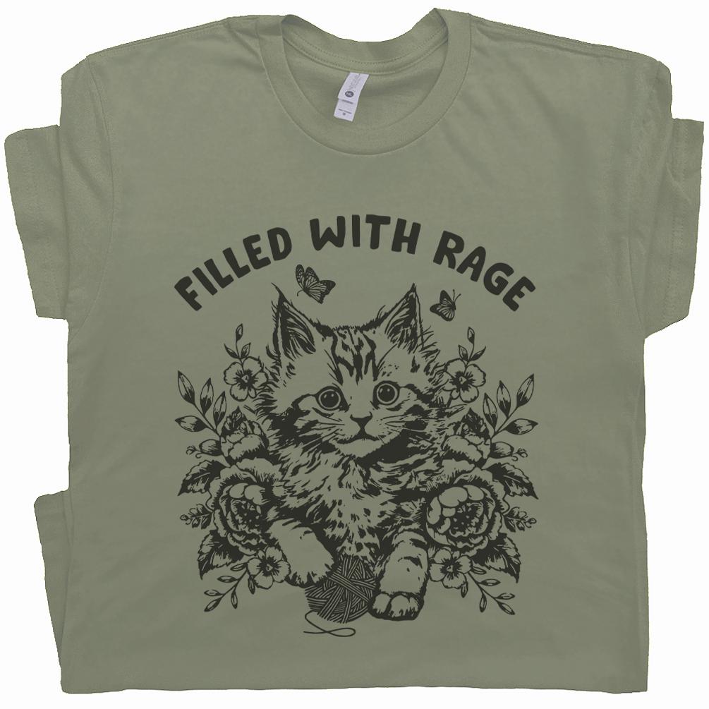 Funny Cat T Shirt Rage Consumes Me Shirt Cute Cat T Shirt for Men Women ...