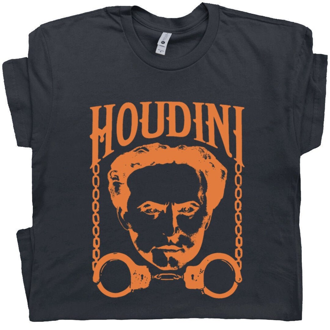 Harry Houdini T Shirt Magician Shirts Harry Houdini Poster Retro Shirts ...