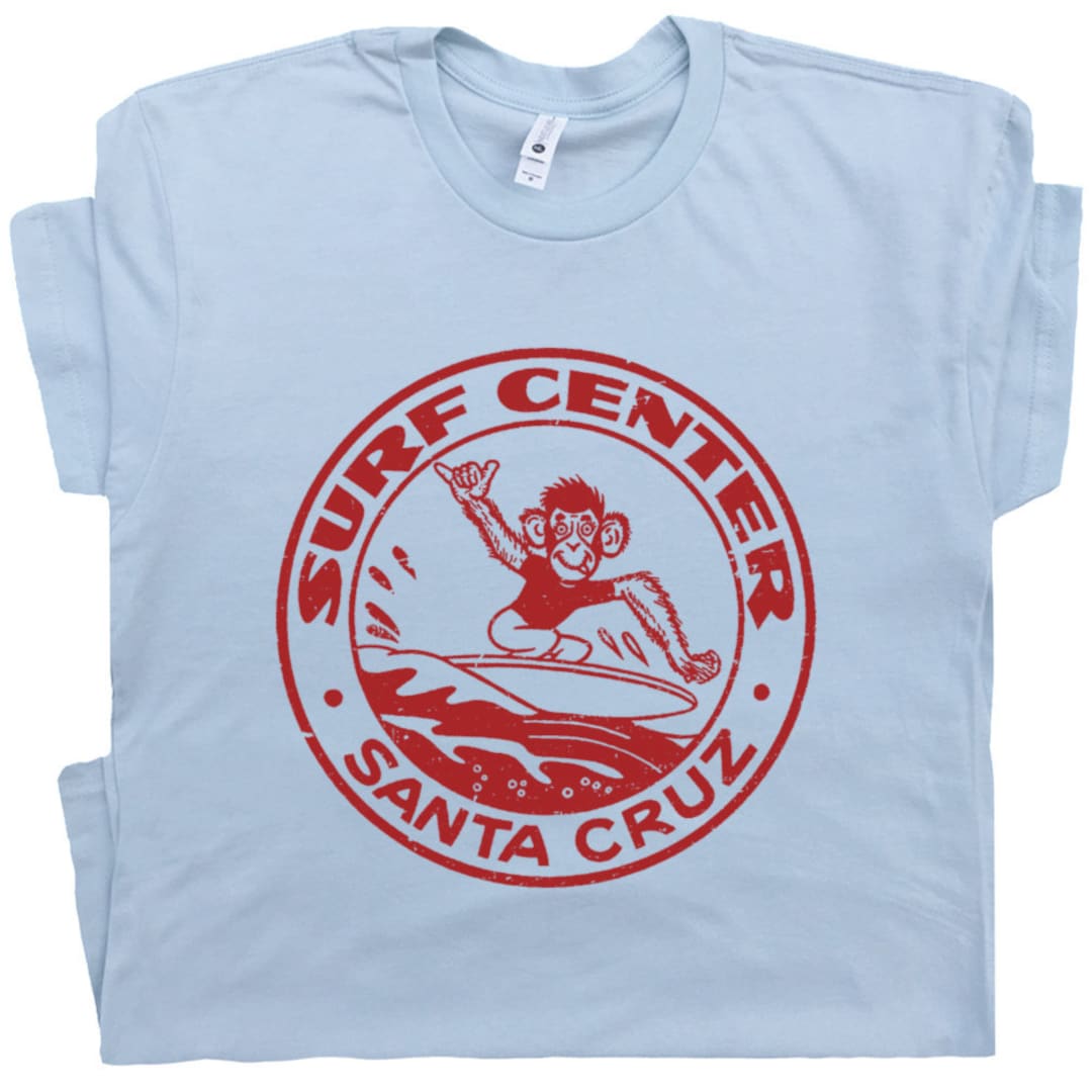 Surfing T Shirts Monkey Surfing Shirt Cool Retro Santa Cruz Surf Shop ...