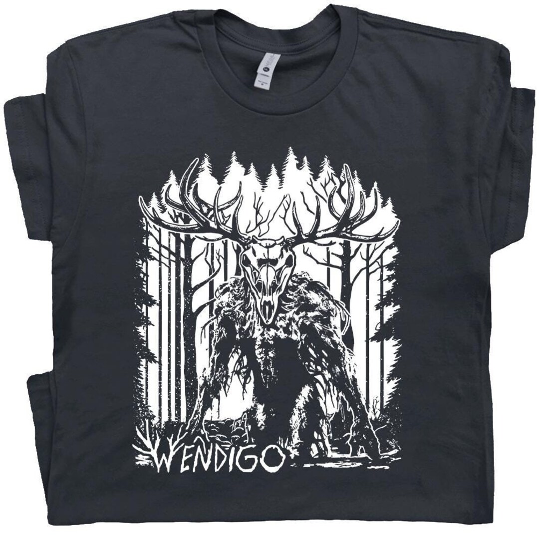 Wendigo T Shirt Cool Skinwalker Cryptid Shirt Witchy Occult T Shirt for ...