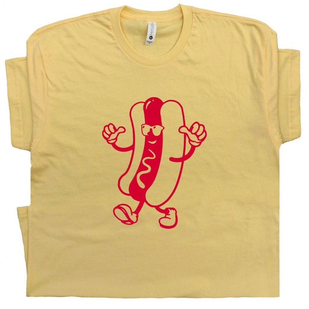 Hot Dog T Shirt Cool Hot Dog Graphic Shirt Funny Food Shirts for Men ...