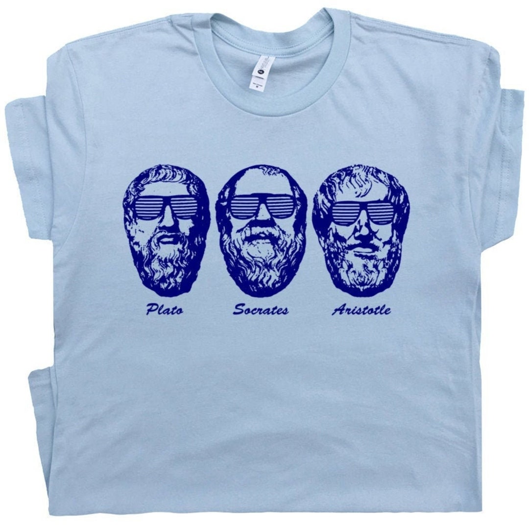 Socrates T Shirt Geek Shirts Plato Aristotle Tees Three Philosophers ...