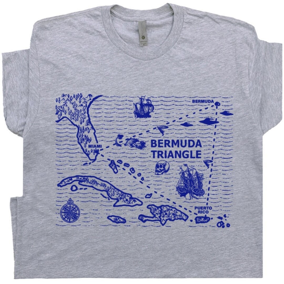 Bermuda Triangle T Shirt Caribbean Shirt for Men Women Kids Cool UFO ...