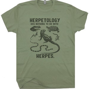 Herpetology T Shirt Funny Snake Handling Weird Shirts for Men Women ...