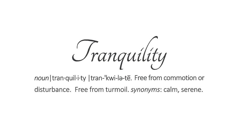Tranquility Definition Vinyl Wall Decal Wall Stickers - Etsy
