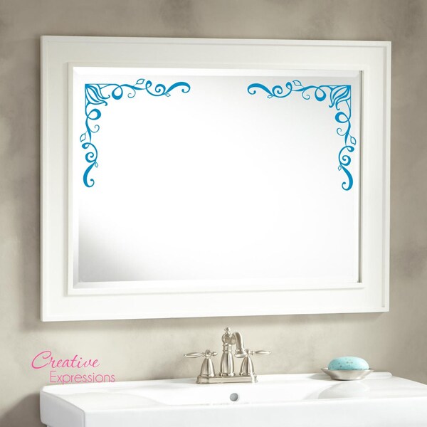 Corner Scroll Decal - Etsy