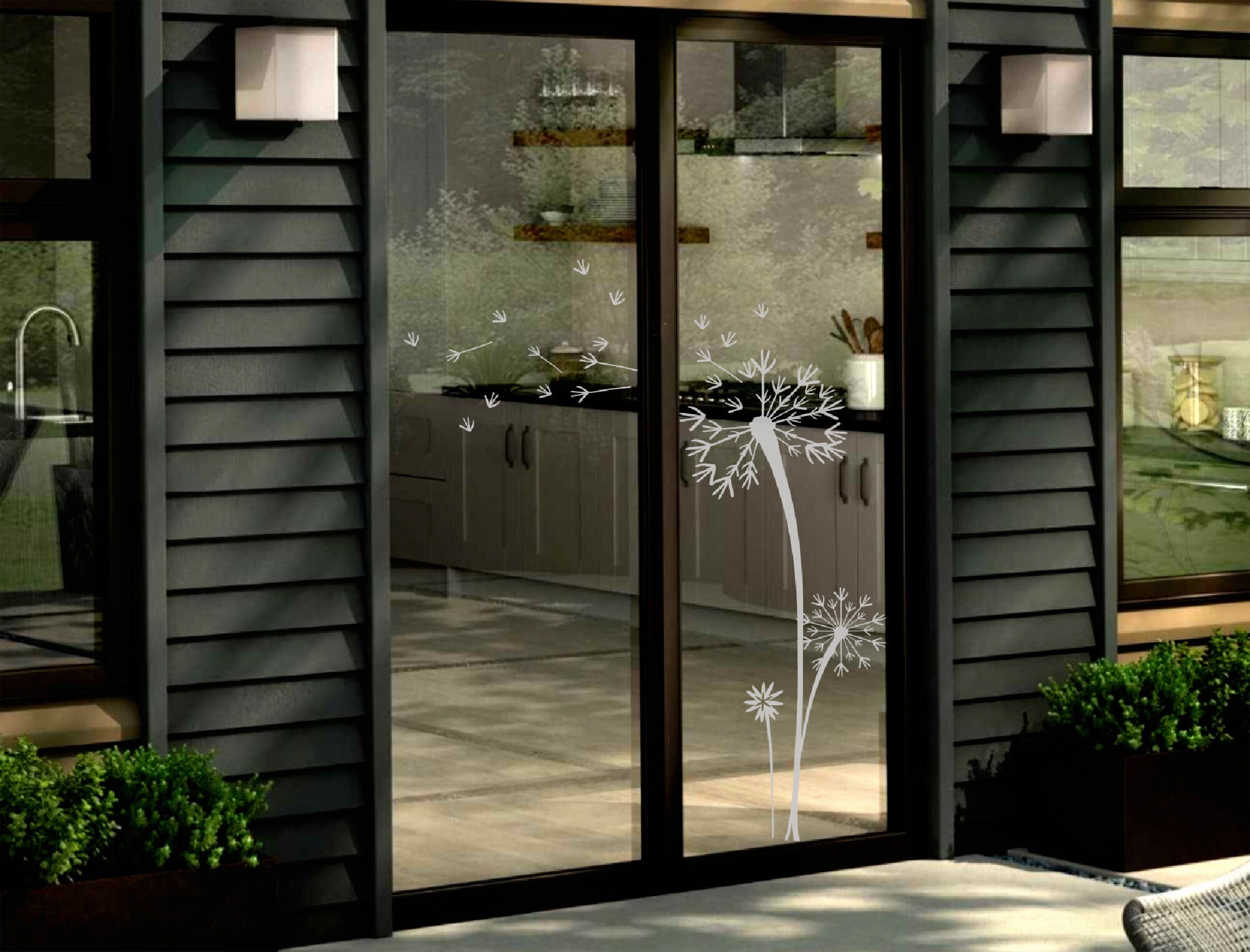 Dandelion Decal Etched Glass Vinyl for Windows Glass Mirrors | Etsy