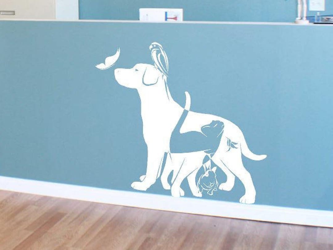 Pets Animal Wall Decals | Wall Art | Veterinary Clinic Decor | Grooming ...