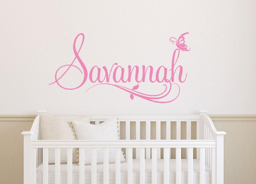 Personalized Girls Name Wall Decal | Baby Girl Name Decal | Nursery ...