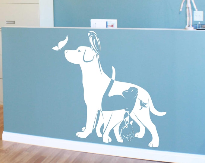 Pets Animal Wall Decals | Wall Art | Veterinary Clinic Decor | Grooming ...
