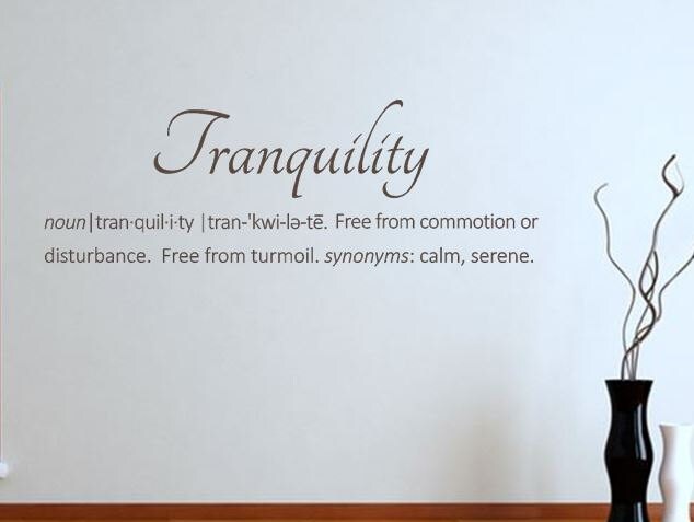 Tranquility Definition Vinyl Wall Decal Wall Stickers | Etsy