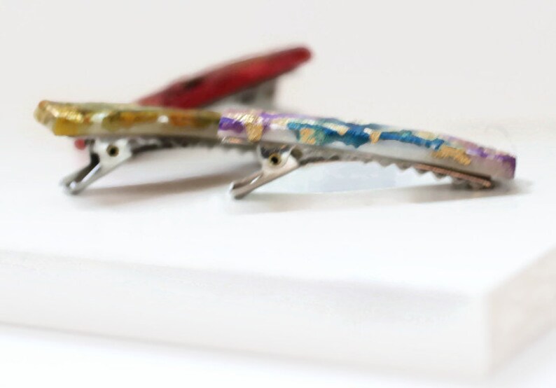 Small Hair Clips Tie Dye Clips Clips for Short Hair Snap | Etsy