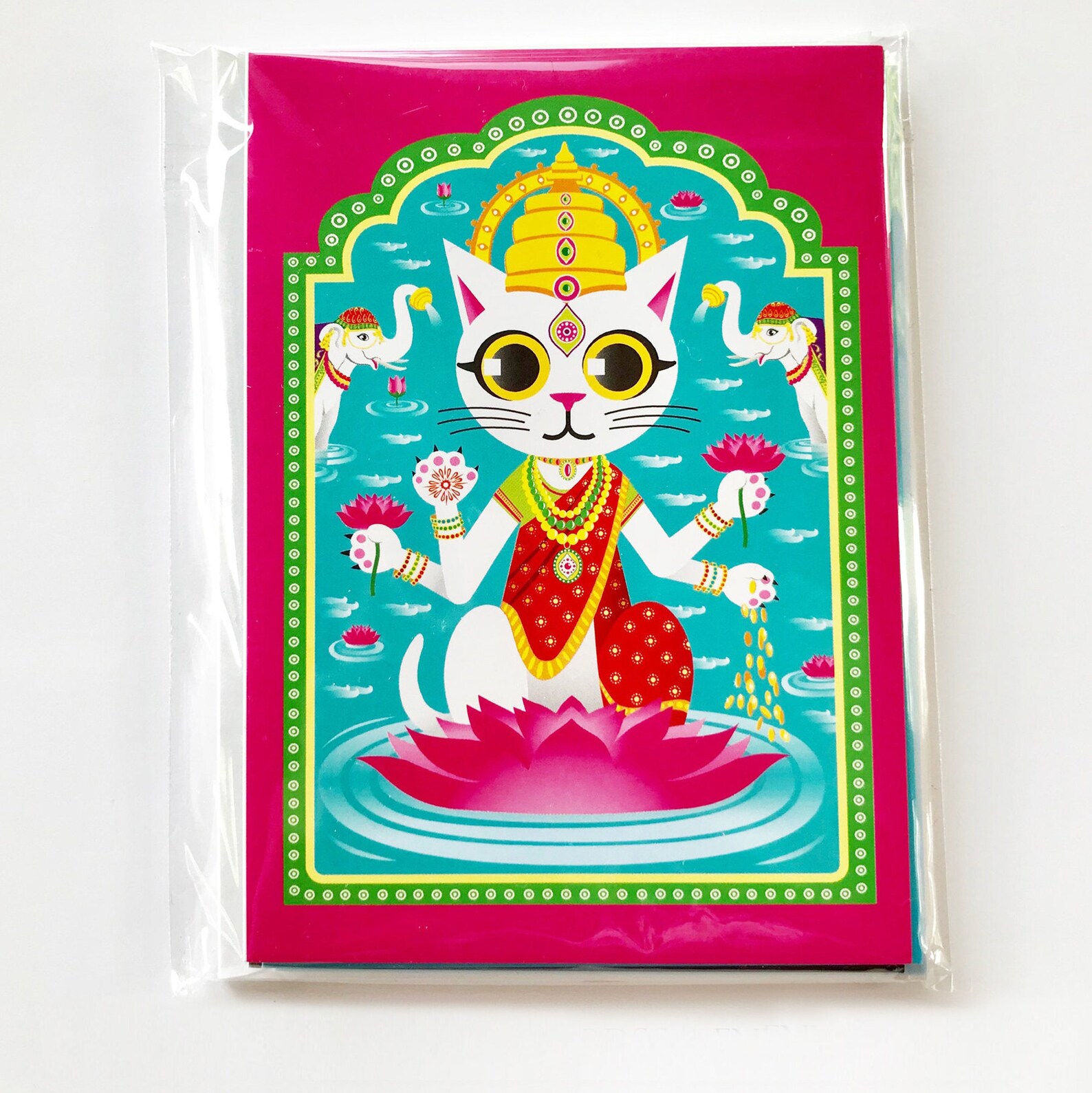 Cat Greeting Card catshmi Based on the Hindu - Etsy