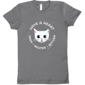 TNR Cat Tee Shirt: Trap Neuter Return - Slim Fit Ladies' M - Etsy