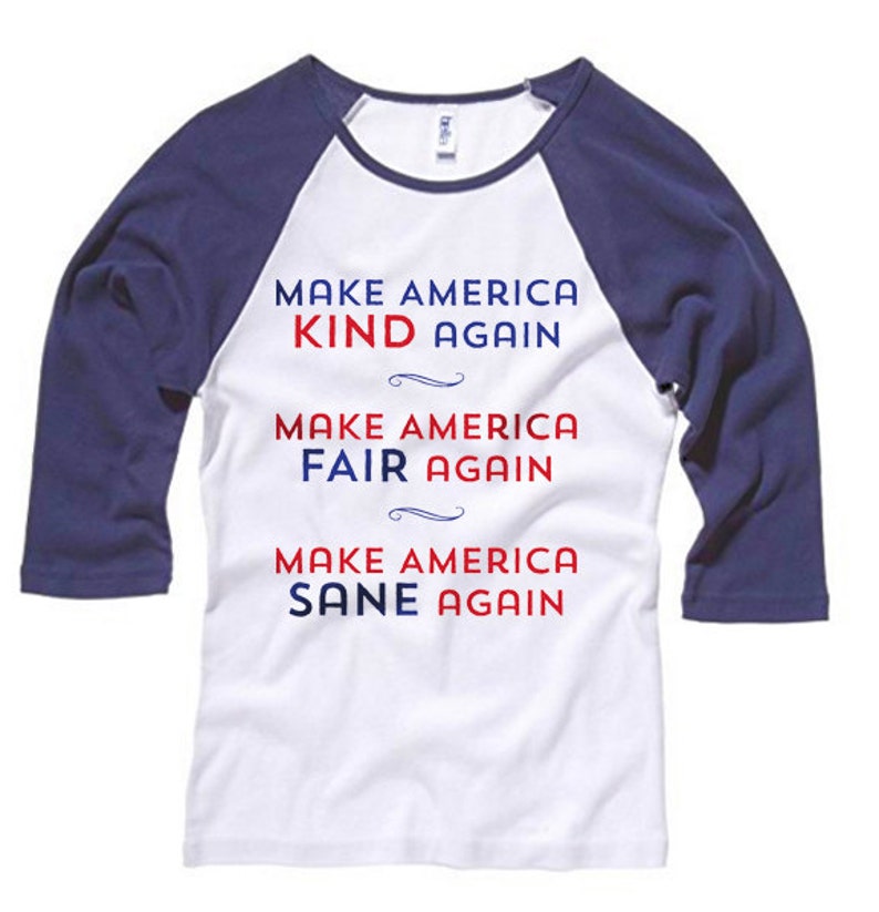 Progressive T-shirt MAKE AMERICA SANE Again Women's - Etsy