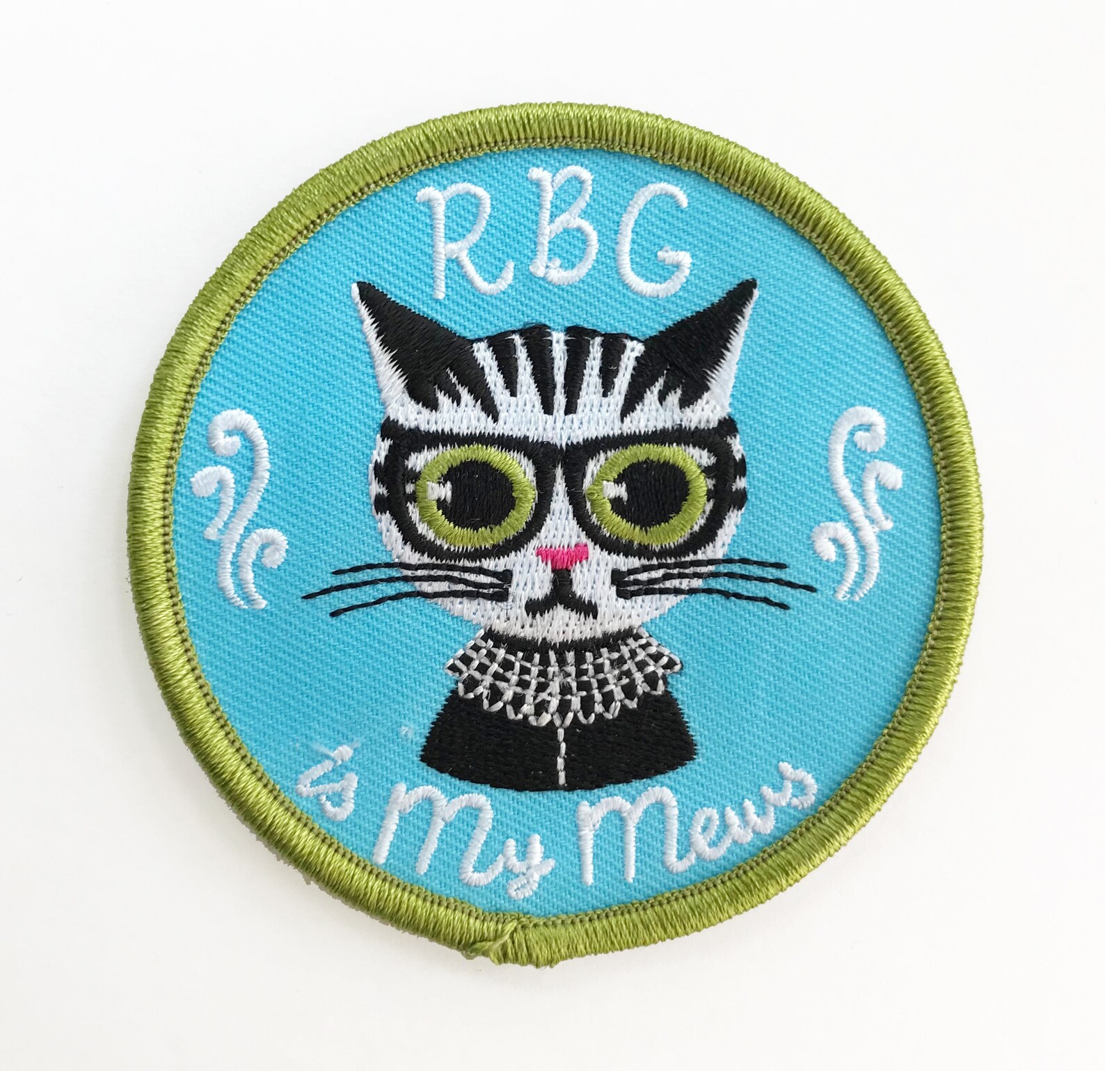 RBG CAT PATCH Iron-on Embroidered Patch - Etsy