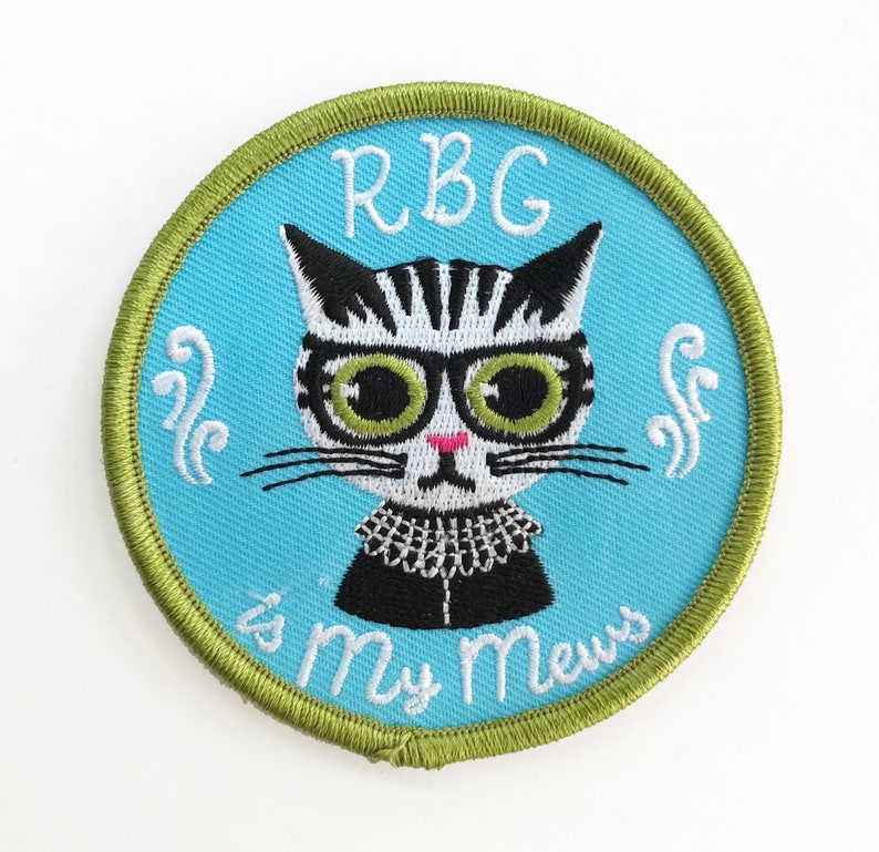 RBG CAT PATCH Iron-on Embroidered Patch - Etsy