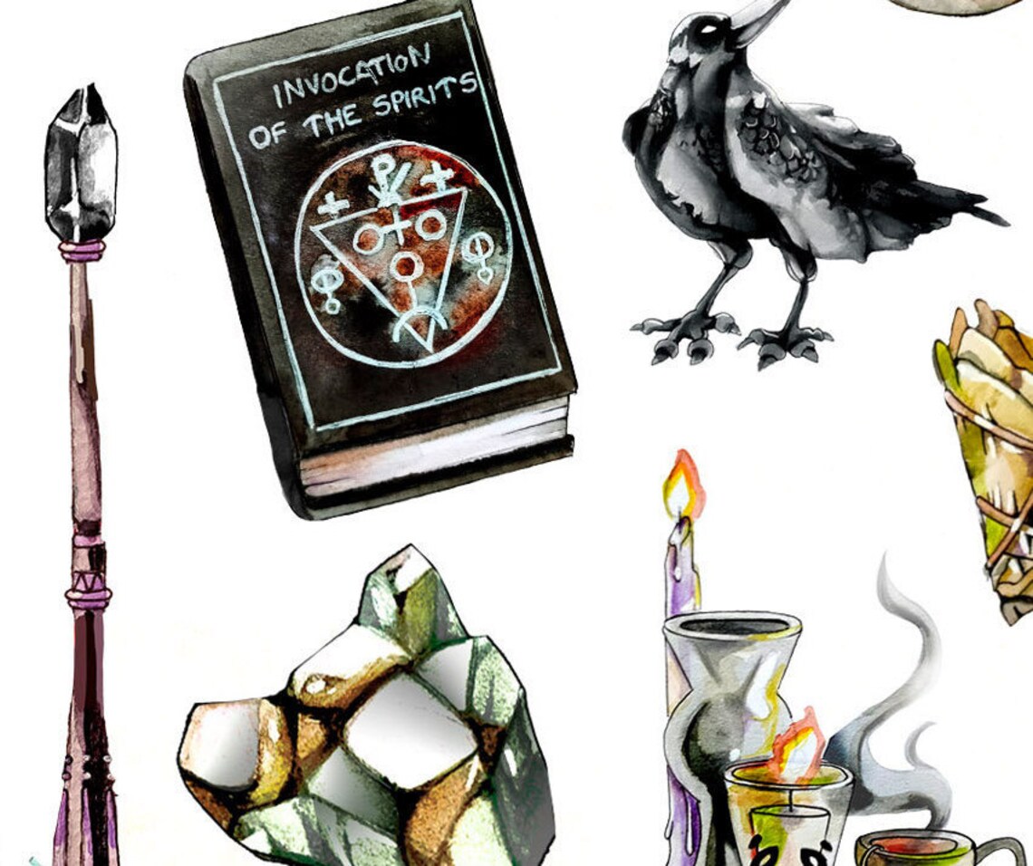 Witch Stickers Sheet Wicca Sticker Lifeplanner Book of - Etsy