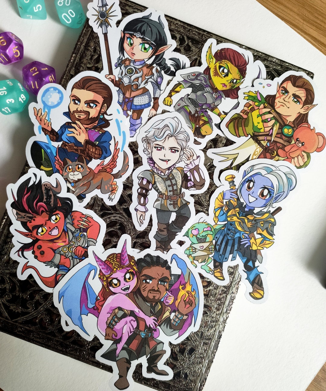 Dnd Characters Video Game in Chibi Style - RPG Mage Warrior Druid ...