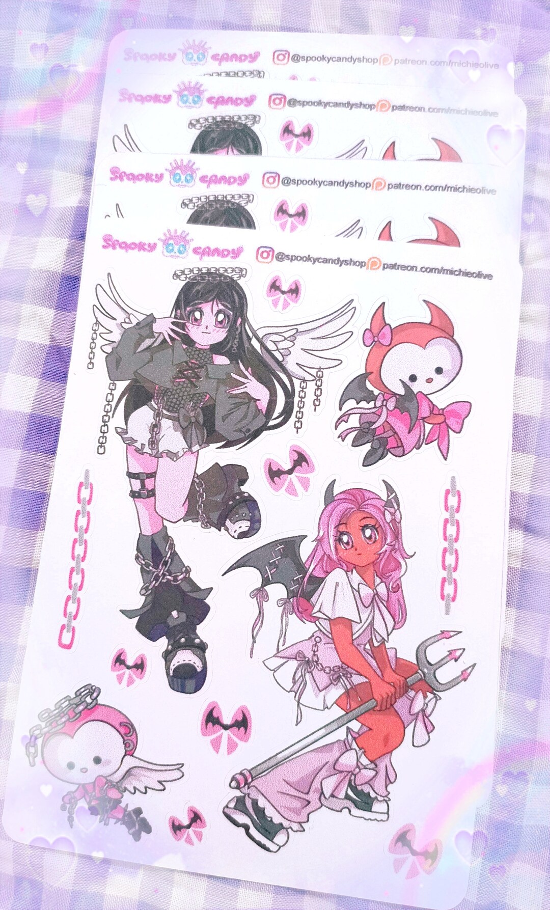 Angel Devil Pastel Goth Sticker Sheet Kpop Polco Kawaii Stickers for ...