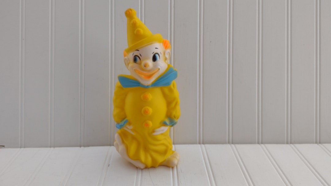 VINTAGE Vinyl Clown. Soft Squeaky Clown Toy. Terrific Condition. - Etsy