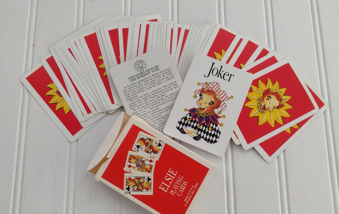 Vintage ELSIE Playing Cards With Borden's Elsie the Cow in Original Box ...