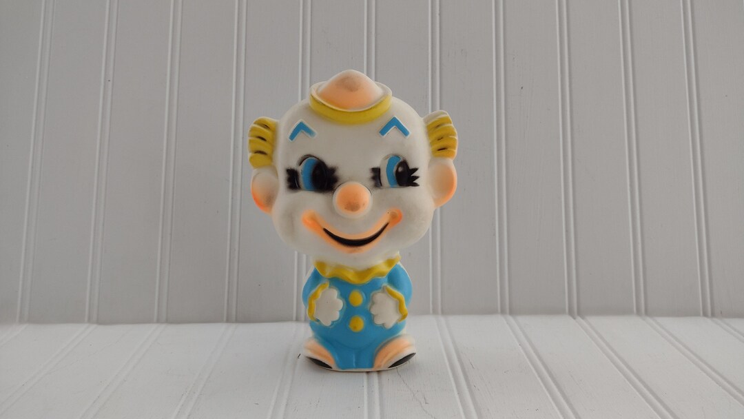 1969 VINTAGE Vinyl Toy From Electro Plastics, Inc. Soft Squeaky Clown ...